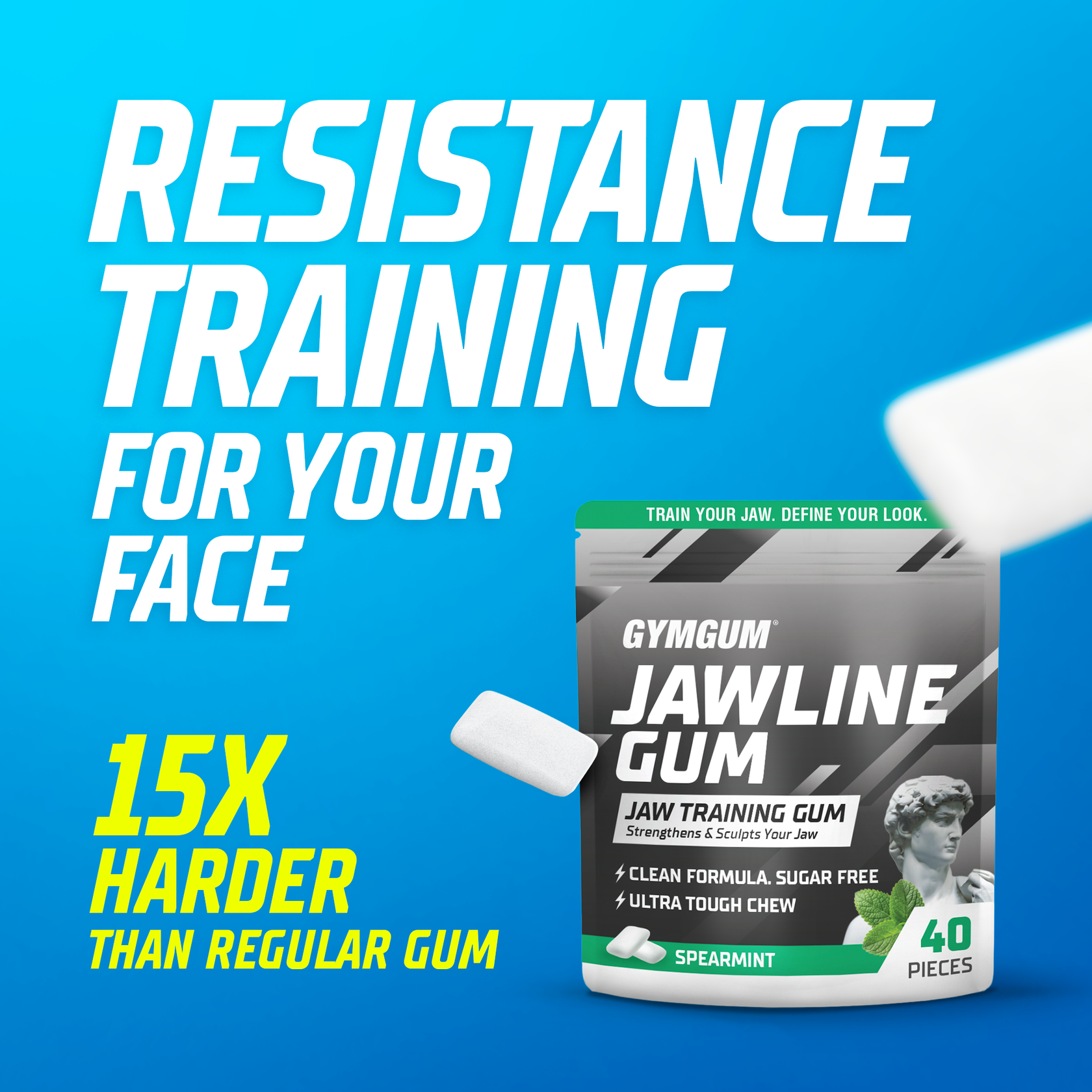 #1 Caffeine Gum for Instant Energy | Hard Jawline Chewing Gum | GymGum ...