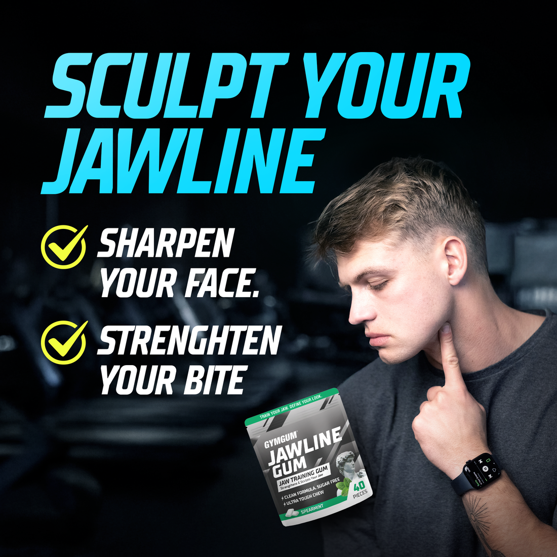 #1 Caffeine Gum for Instant Energy | Hard Jawline Chewing Gum | GymGum ...